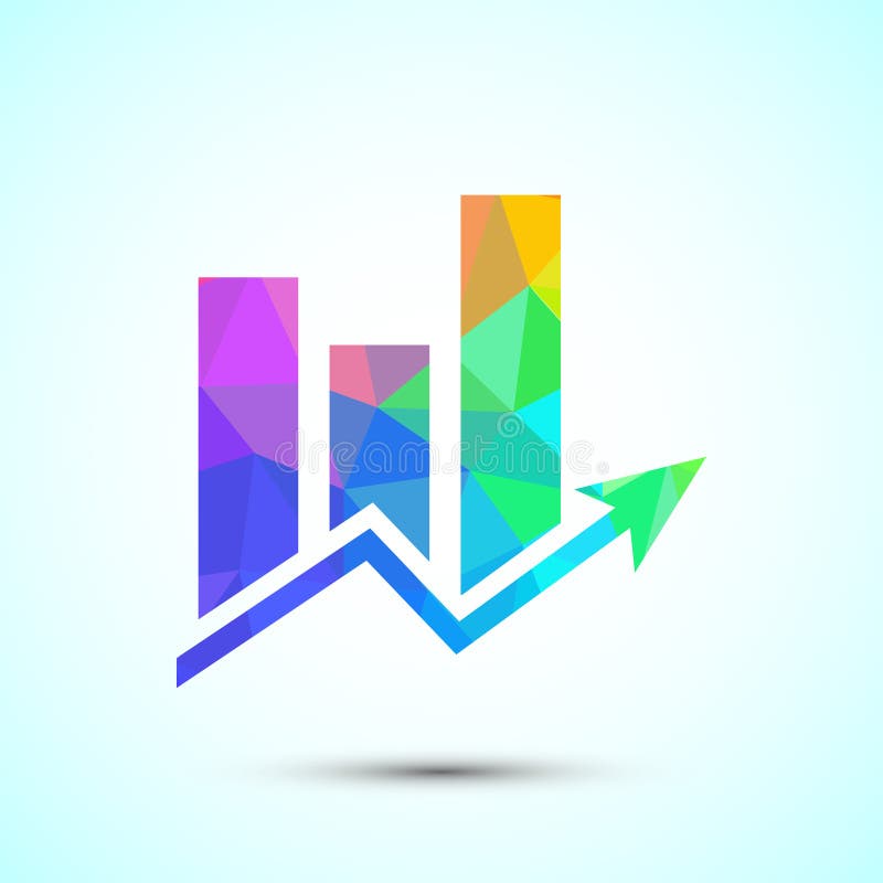 Bar Chart Logo Design Illustration, Graph Icon, Growth Logo Sign ...