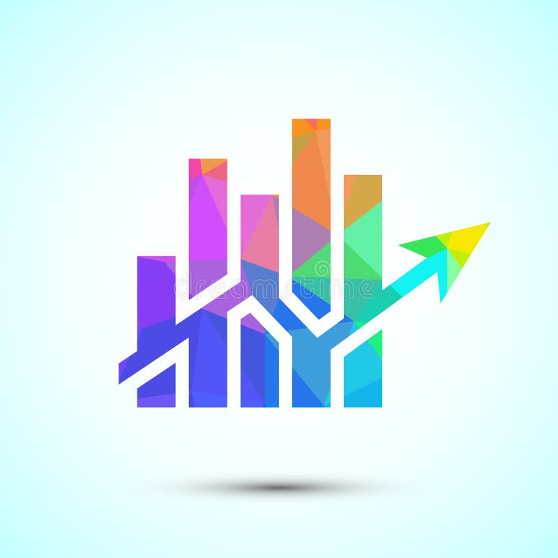 Bar Chart Logo Design Illustration, Graph Icon, Growth Logo Sign ...