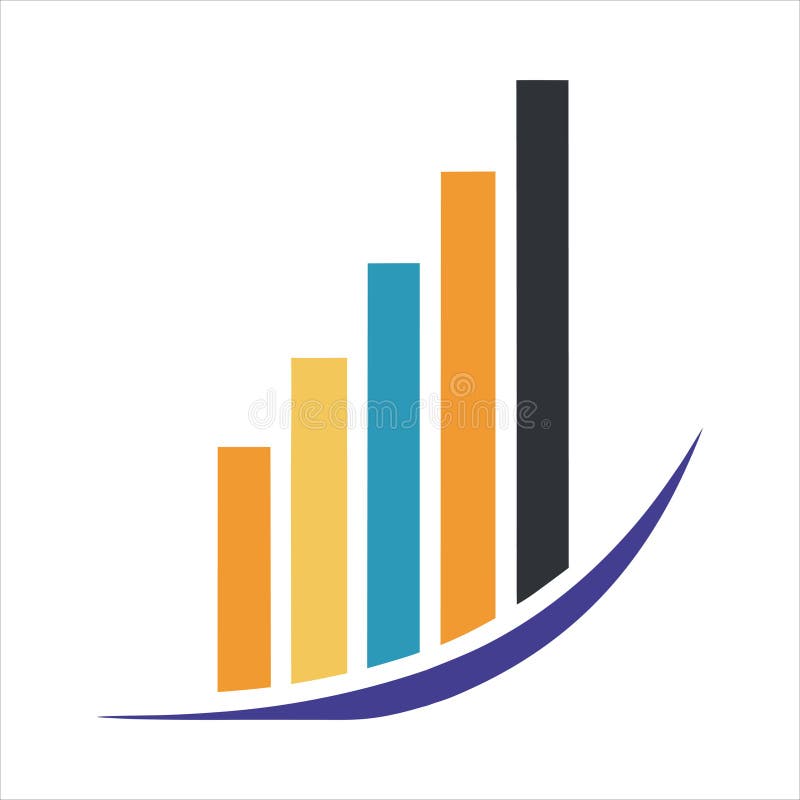 Bar Chart Logo Vector Illustration. Stock Vector - Illustration of ...