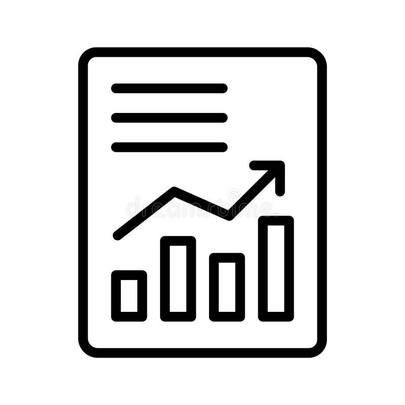 Bar Chart on Page Denoting Icon of Business Report, Marketing Analysis ...