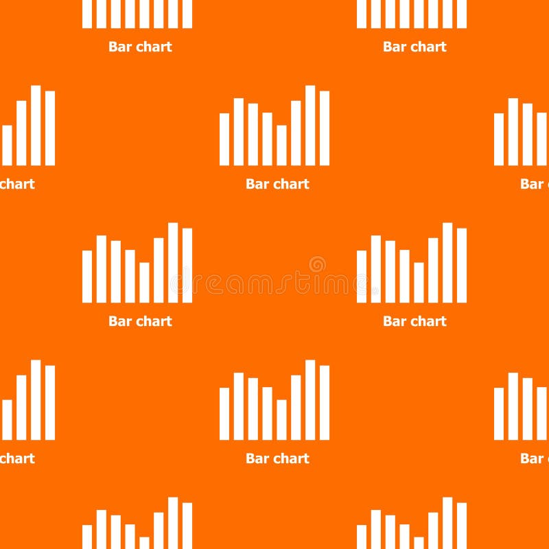 Bar Chart Pattern Vector Orange Stock Vector - Illustration of ...