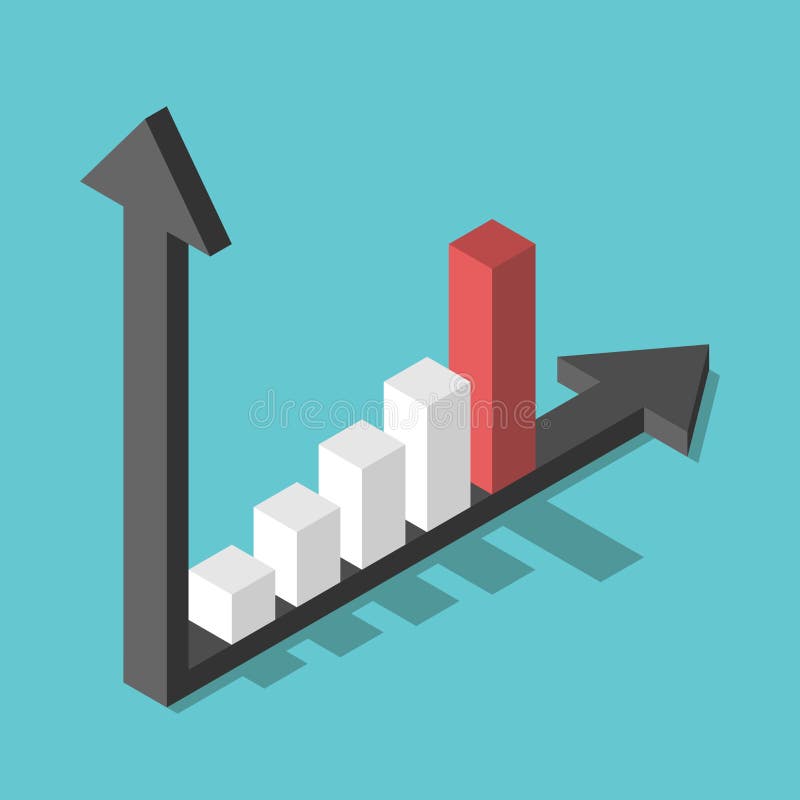 Bar chart, rapid growth stock vector. Illustration of financial - 90347234