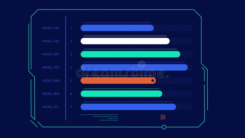 Business Infographic Element - Animated Bar Plot with Indices Stock ...