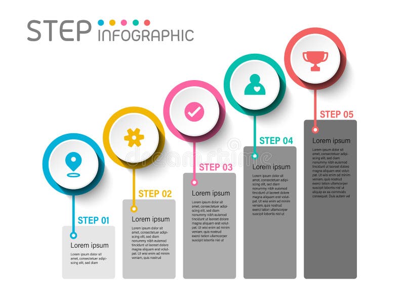 Bar Chart Shape Elements with Steps,road Map,options,graph,milestone ...