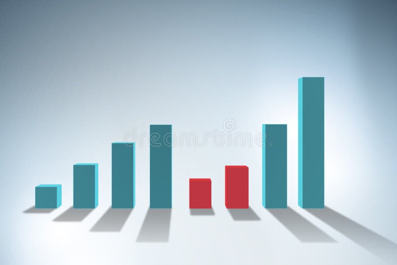 The Bar Chart Showing Growth - 3d Rendering Stock Illustration ...