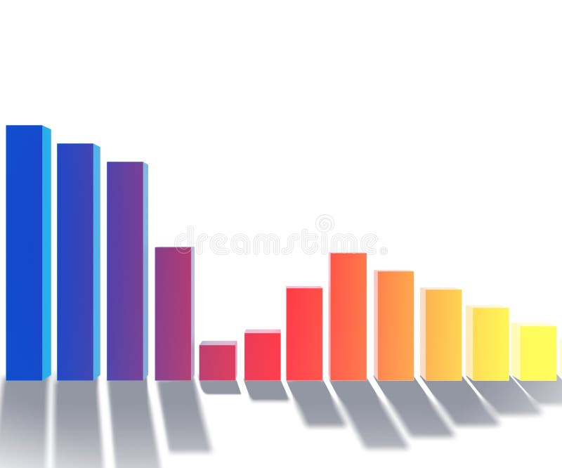 The Bar Chart Showing Growth - 3d Rendering Stock Illustration ...