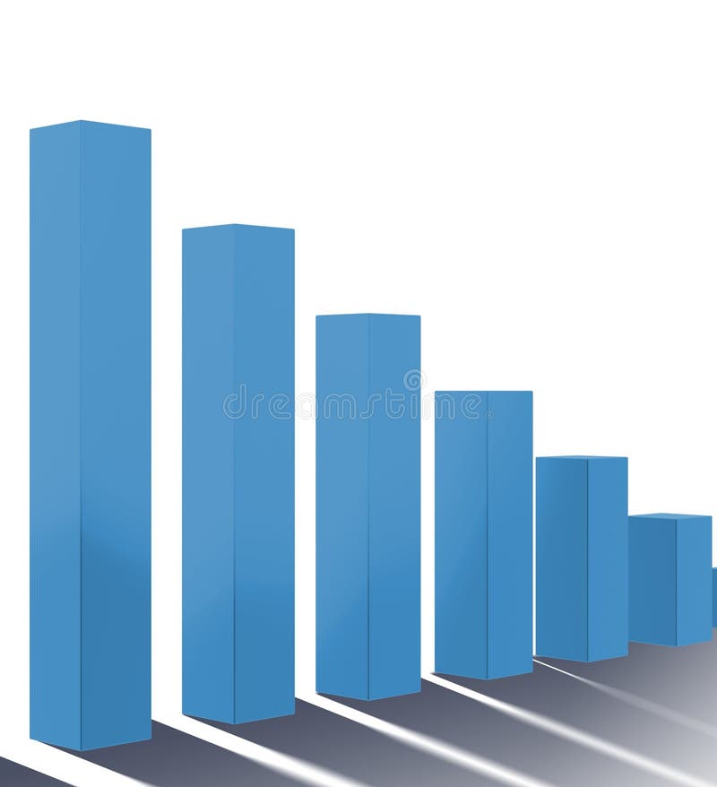 The Bar Chart Showing Growth - 3d Rendering Stock Illustration ...