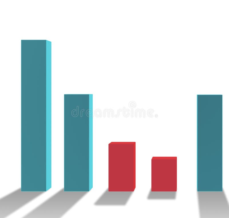 The Bar Chart Showing Growth - 3d Rendering Stock Illustration ...