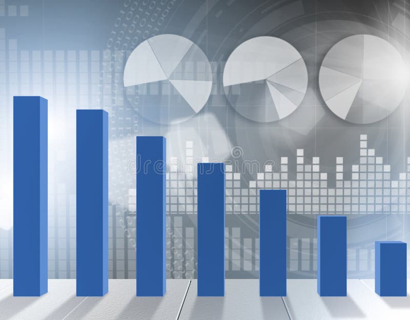 The Bar Chart Showing Growth - 3d Rendering Stock Illustration ...