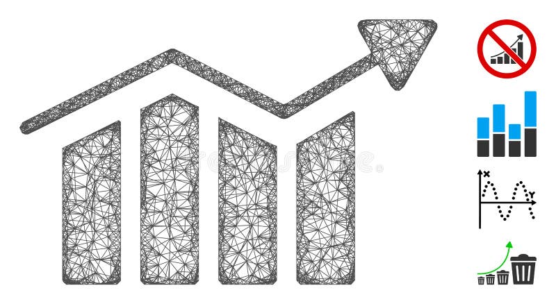 Bar Chart Trend Web Vector Mesh Illustration Stock Illustration - Illustration of combination ...