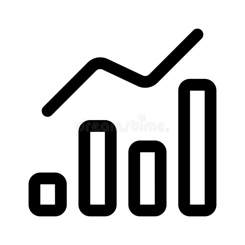 Bar Chart with Upward Arrow, an Icon of Data Analysis in Modern Style ...