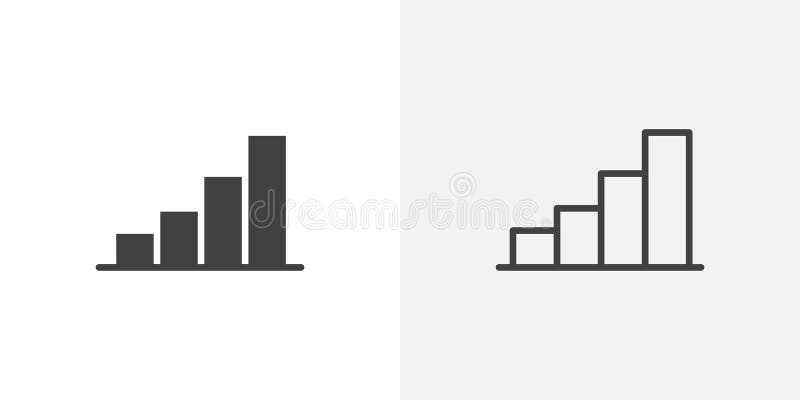 Bar chart vecor icon set stock vector. Illustration of isolated - 340560285