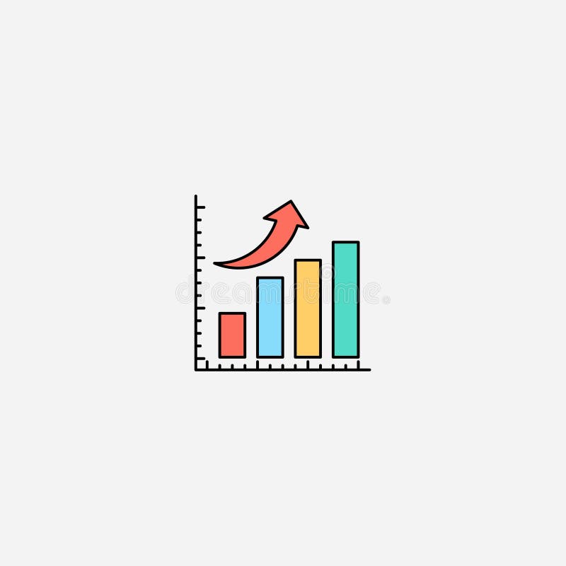 Bar Chart Vector Icon Sign Symbol Stock Vector - Illustration of ...