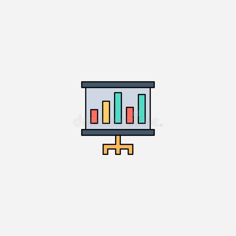 Bar Chart Vector Icon Sign Symbol Stock Vector - Illustration of cost ...