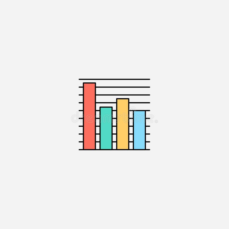 Bar Chart Vector Icon Sign Symbol Stock Vector - Illustration of ...