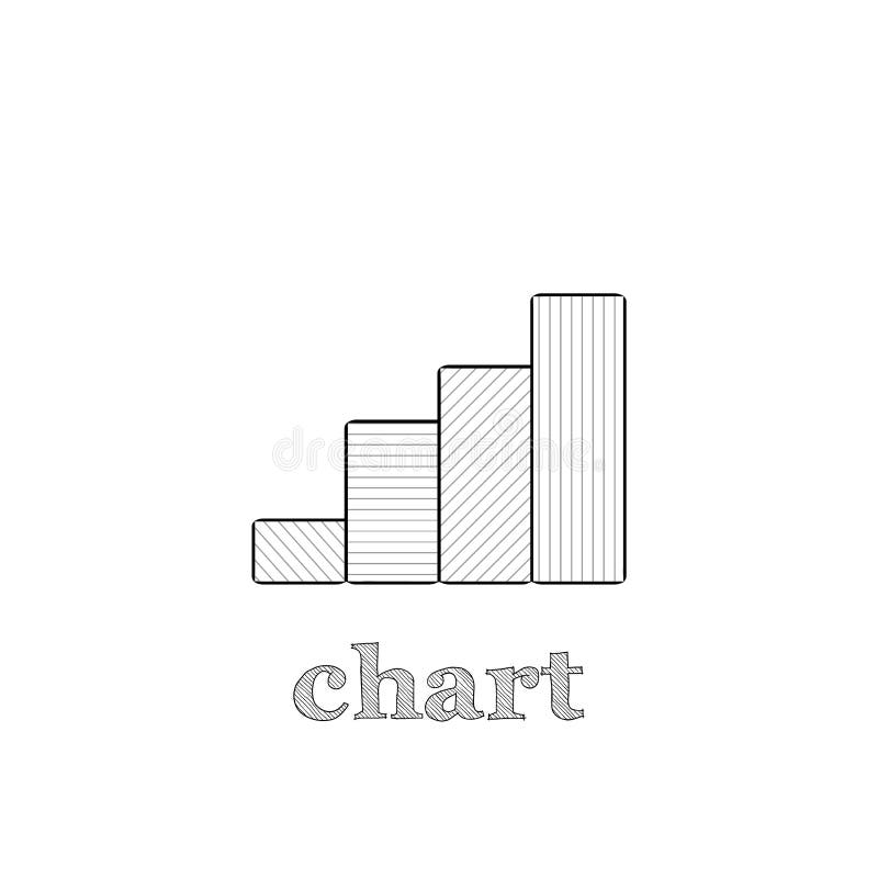 Bar Chart Line Icon. Bar Chart Hand Drawn Icon Stock Vector ...