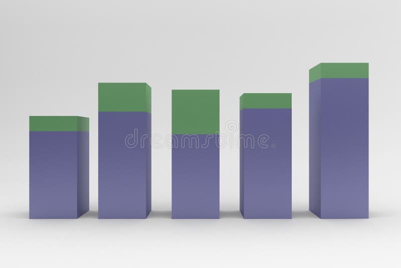 Bar Chart on White Background Stock Illustration - Illustration of idea ...