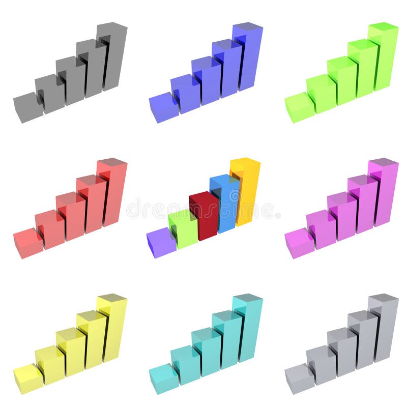 Bar Charts, a Generic Collection Series Stock Illustration ...