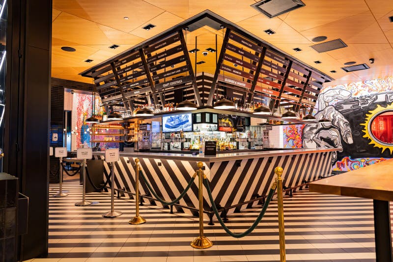 Bar closed in the Venetian editorial photography. Image of pandemic ...