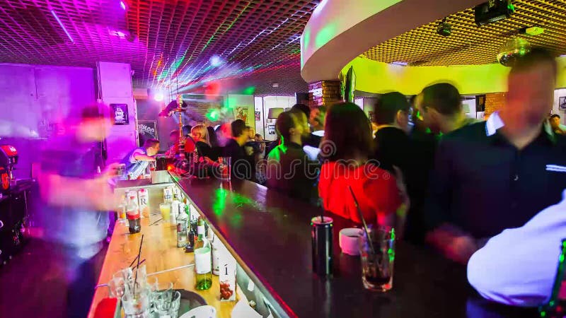 Bar in club. Time Lapse stock video. Video of enjoyment - 46906711