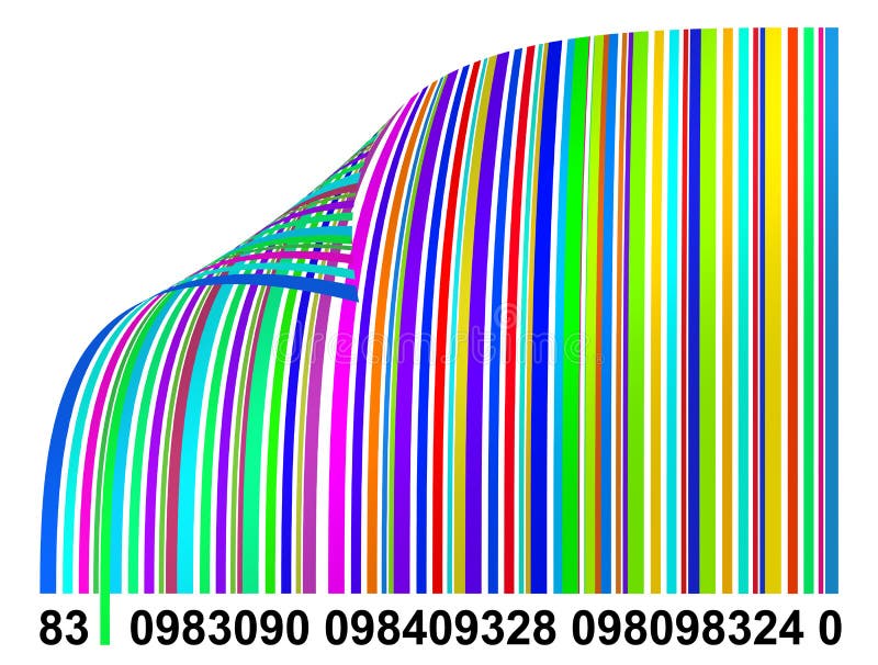 Colored bar code stock illustration. Illustration of computer - 2512354