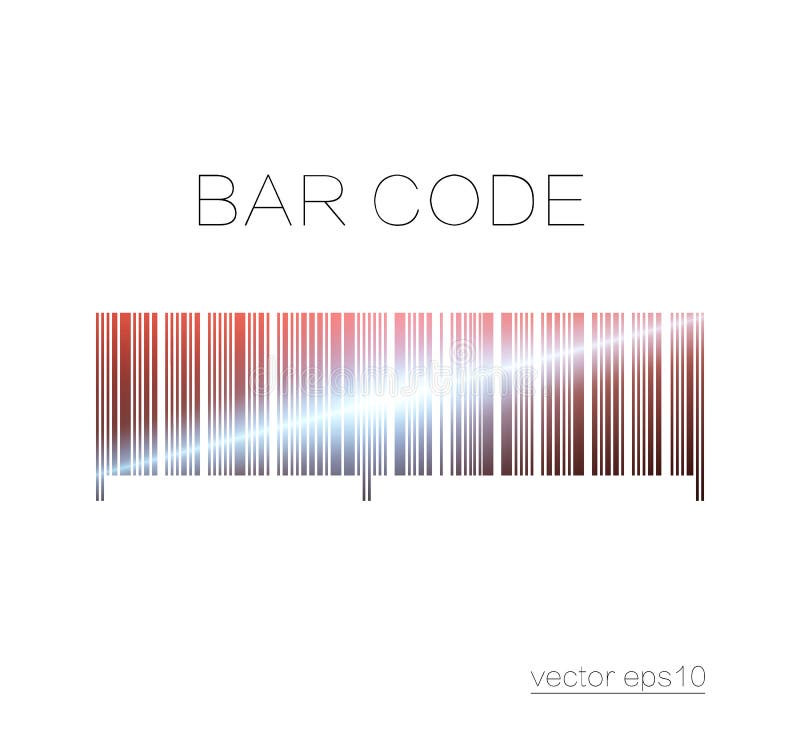Bar Code, Art and Design. Laser Scanning. Light Effect. Element ...
