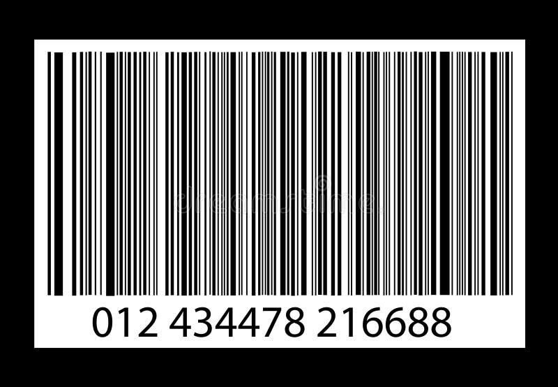 Bar-code on black stock vector. Illustration of save - 80610187