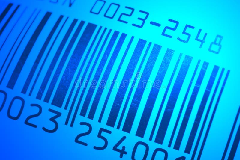 Barcode Scanner and Label Close-up. Stock Image - Image of hand, number ...