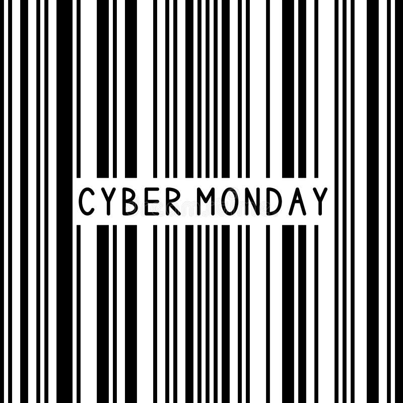 Bar code. Cyber Monday stock vector. Illustration of advertisement ...