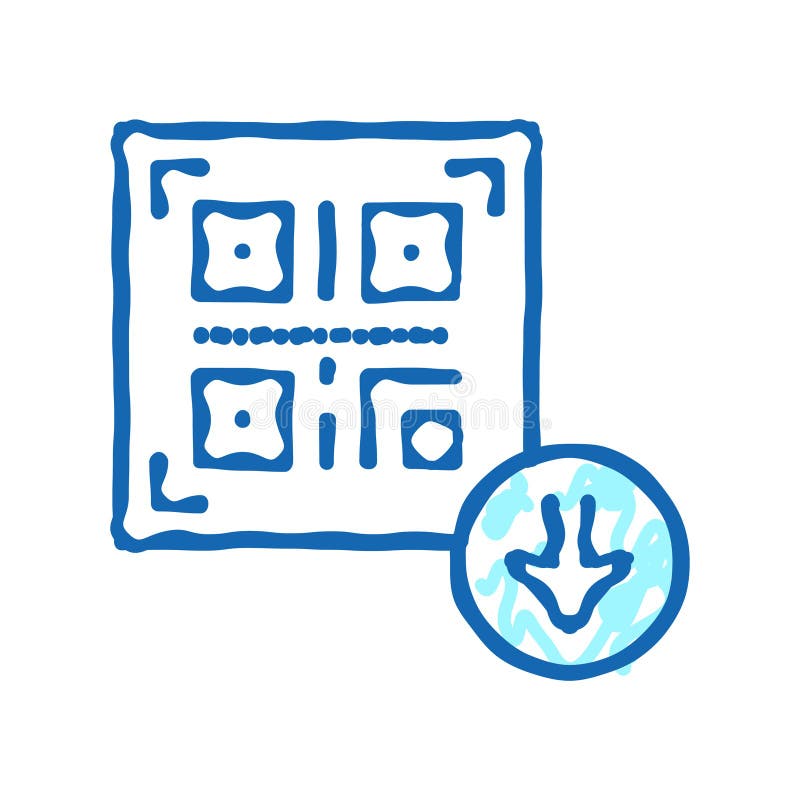 Bar Code for Download Color Icon Vector Isolated Illustration Stock ...