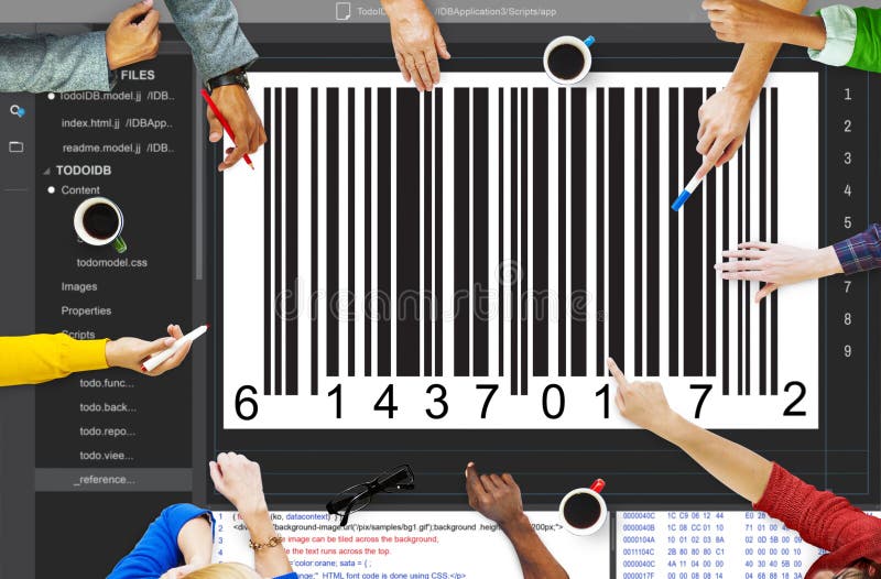 Bar Code Encryption Interface Coding Concept Stock Photo - Image of ...