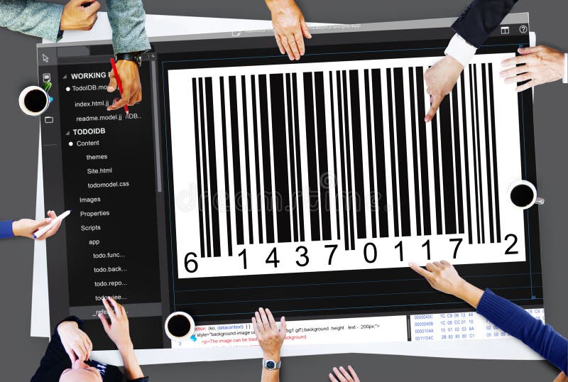 Bar Code Encryption Interface Coding Concept Stock Photo - Image of ...
