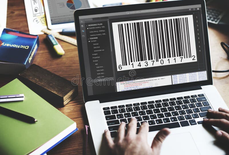 Bar Code Encryption Interface Coding Concept Stock Image Image Of Devices Coding 73628393