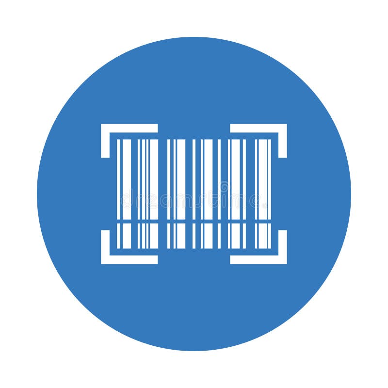 Bar Code Icon. Blue Color Design Stock Illustration - Illustration of ...