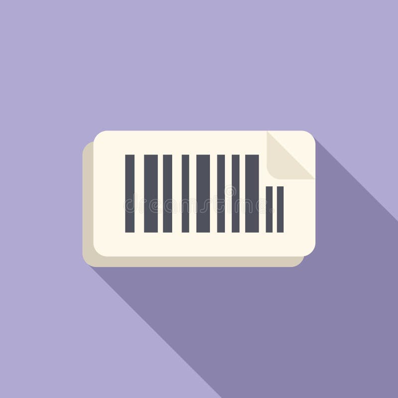 Bar Code Icon Flat Vector. Scan New Product Stock Illustration ...