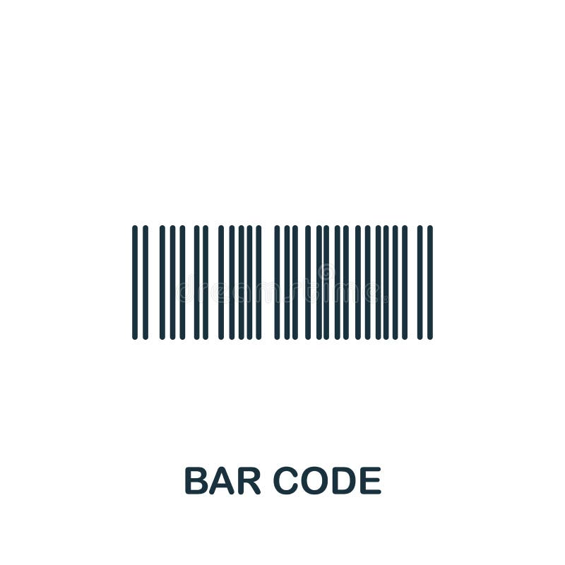 Bar Code Icon. Line Simple Line Online Store Icon for Templates, Web ...