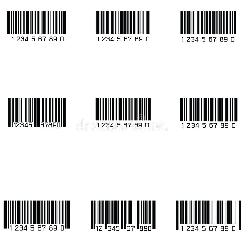 Bar code icon set stock vector. Illustration of inventory - 120561392