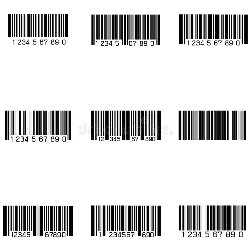 Bar code icon set stock vector. Illustration of graphic - 120561425