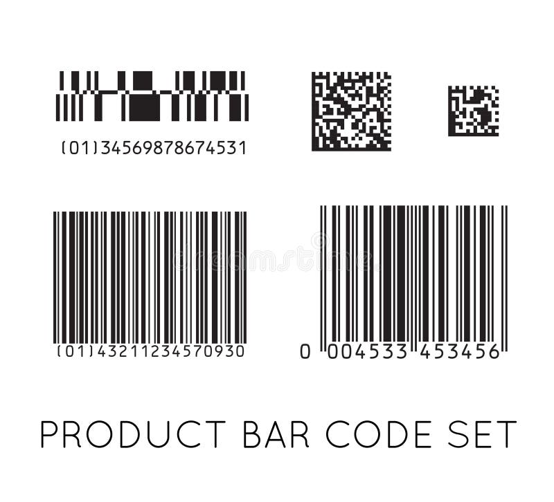 Bar Code Icon. Set of Modern Flat Barcode. Stock Illustration ...