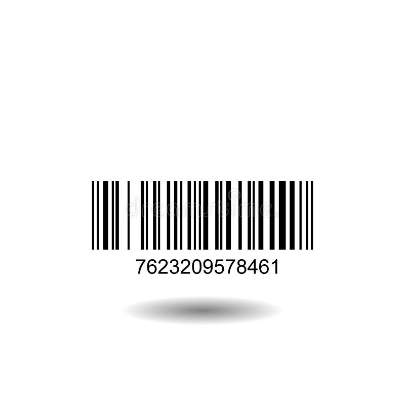 Bar Code Icon Vector with Numbers and Pattern of Parallel Lines. Stock ...