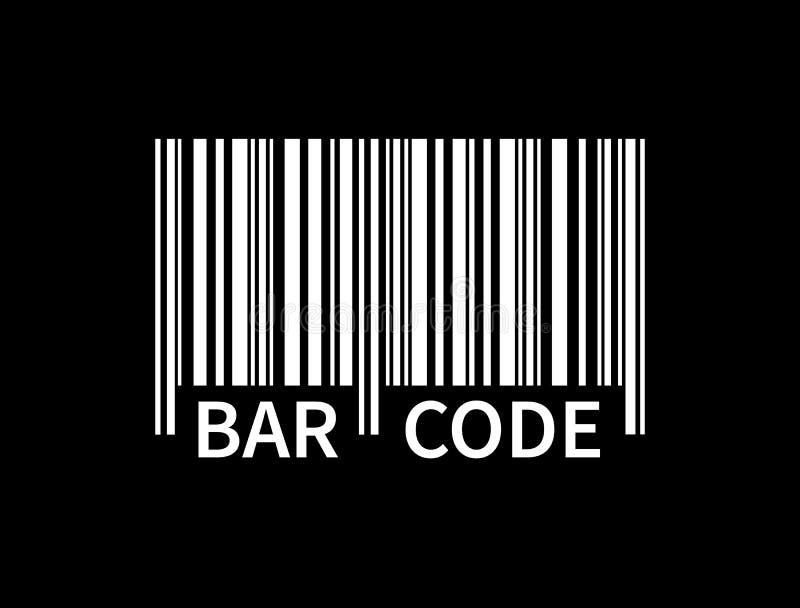 Realistic White Barcode Icon on Black Background. Bar Code Icon Stock ... Realistic White Barcode Icon on Black Background. Bar Code Icon Stock ...