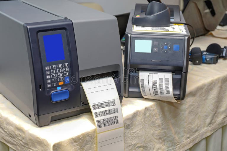 Bar Code Label Printers stock image. Image of barcode - 272006525