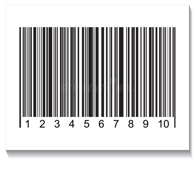 Bar Code Label with Shadow for Your Design Stock Vector - Illustration ...