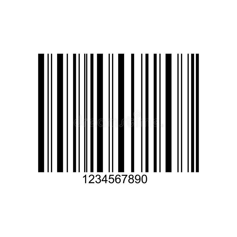 Barcode Icon. Fake Bar Code Label Template Isolated on White Background ...