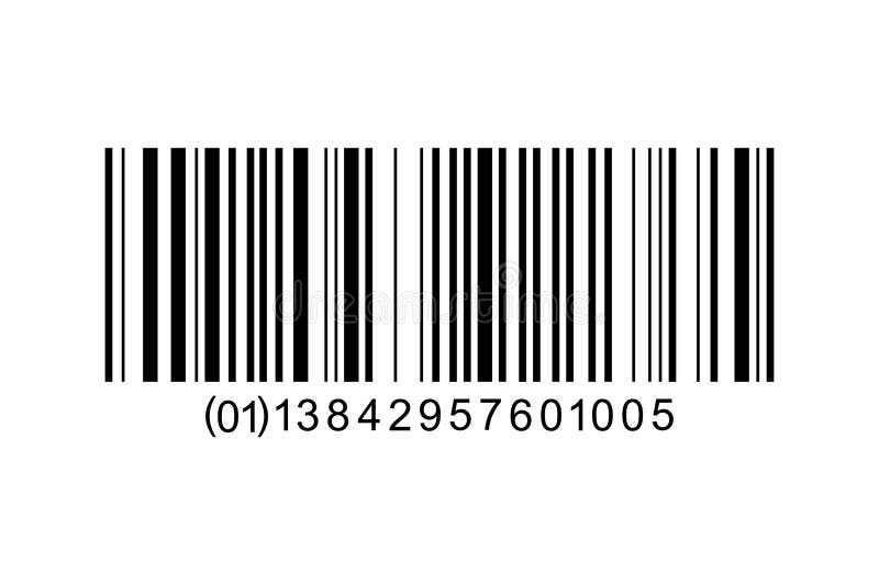 Barcode Icon. Fake Bar Code Label Template Isolated on White Background ...