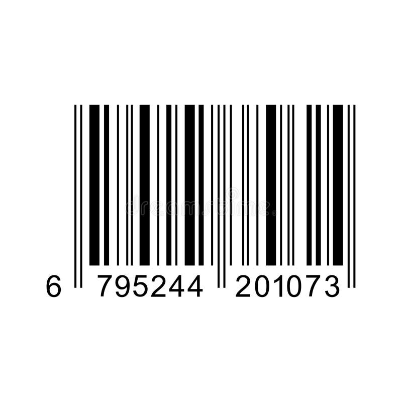 Bar Code Label Template Isolated on White Background. Barcode Icon Stock Vector - Illustration ...