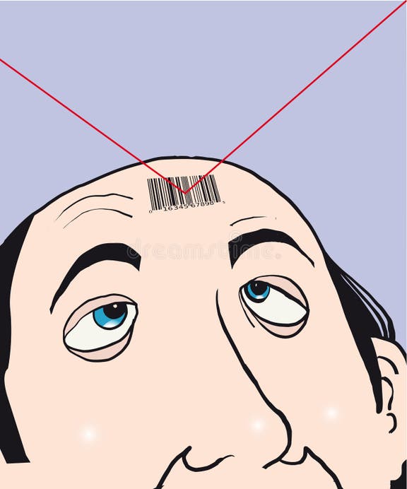 Bar code man stock vector. Illustration of laser, cartoon - 61009578