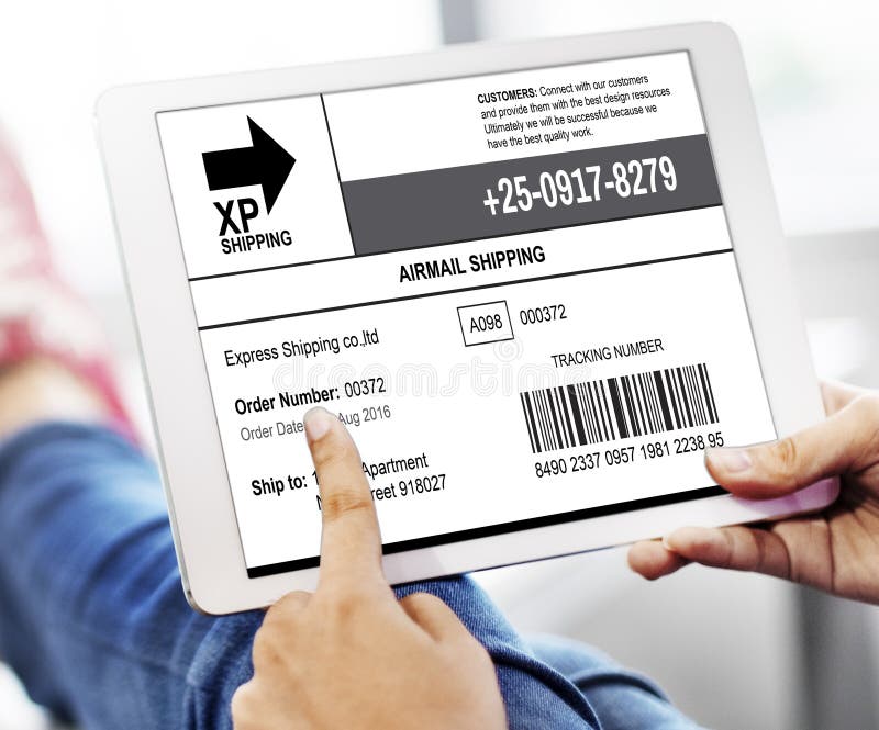 Bar Code Order Tracking Number Concept Stock Image - Image of network ...