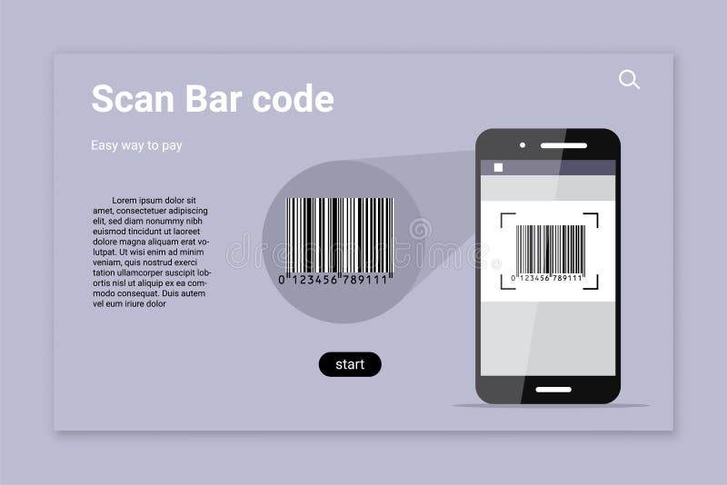 QR Code Scan Color Vector Landing Page Template Stock Vector ... QR Code Scan Color Vector Landing Page Template Stock Vector ...