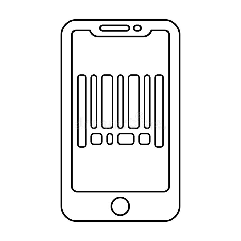 Bar Code Scan Icon in Outline Style Stock Vector - Illustration of ...